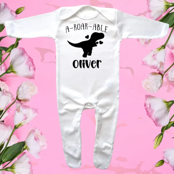 Envelope Neck A-Roar-Able T-Rex Sleepsuit